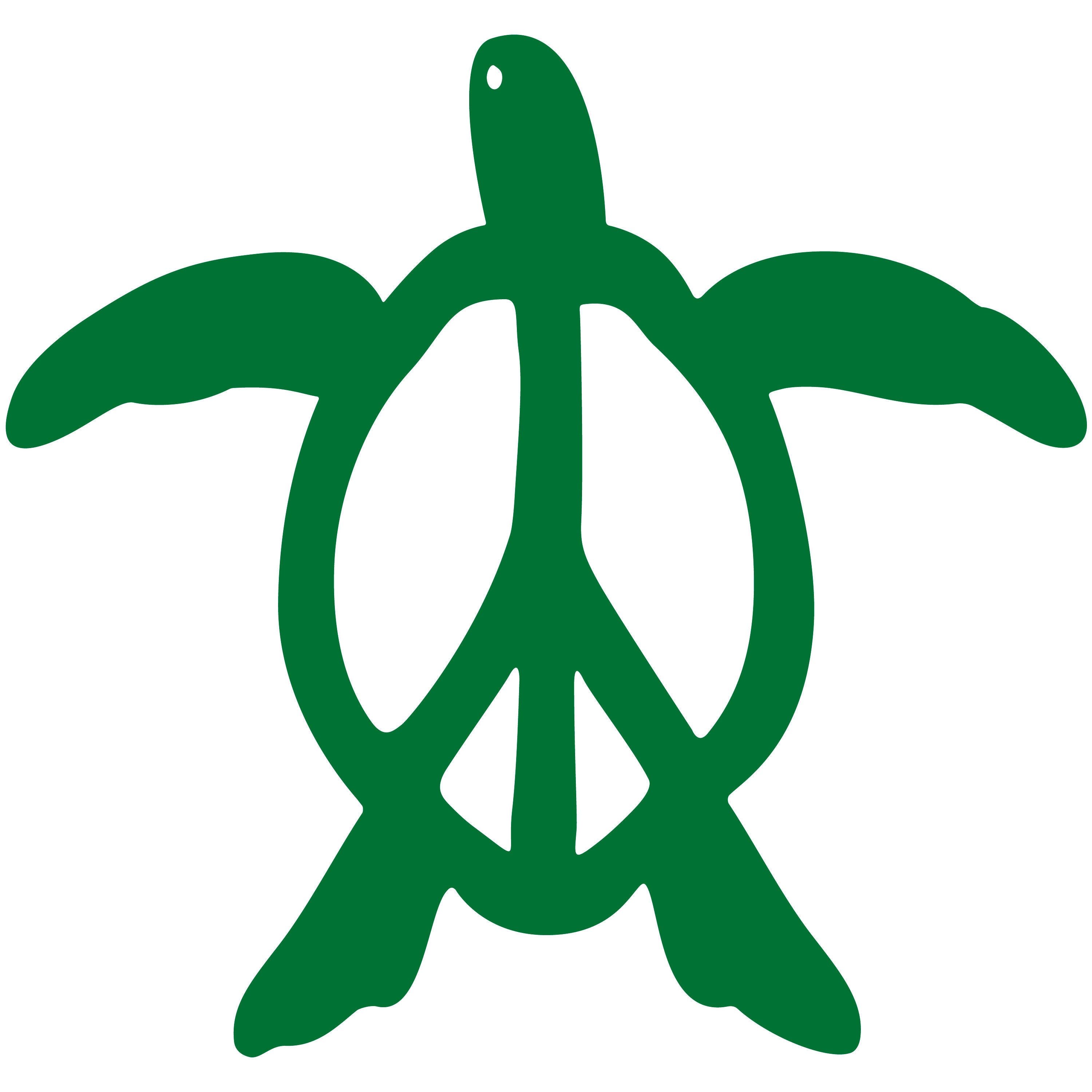 Hawaiian Sea Turtle Peace Sign Vinyl Decal Sticker Car Window - Etsy