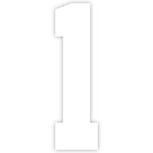 Varsity Number 1 Decal Sticker Vinyl Window Laptop College Athletic ...