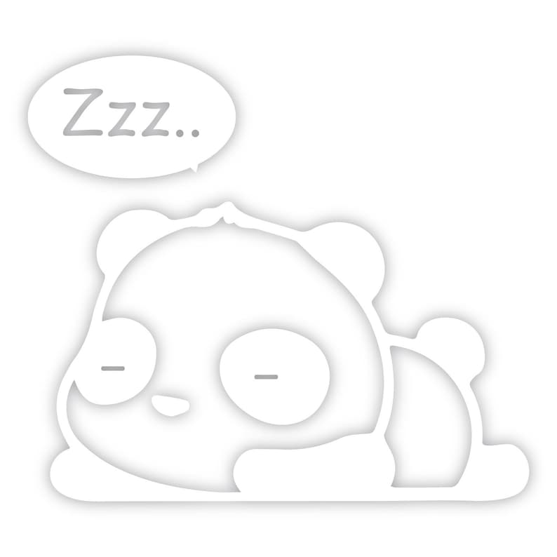 Panda Sleeping Vinyl Decal Car Window Bumper Sticker Funny Cute Pandas ...