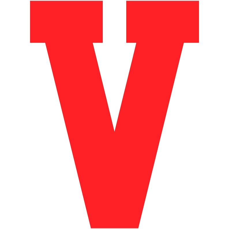 Varsity Letter V Decal Sticker Vinyl Window Laptop College - Etsy