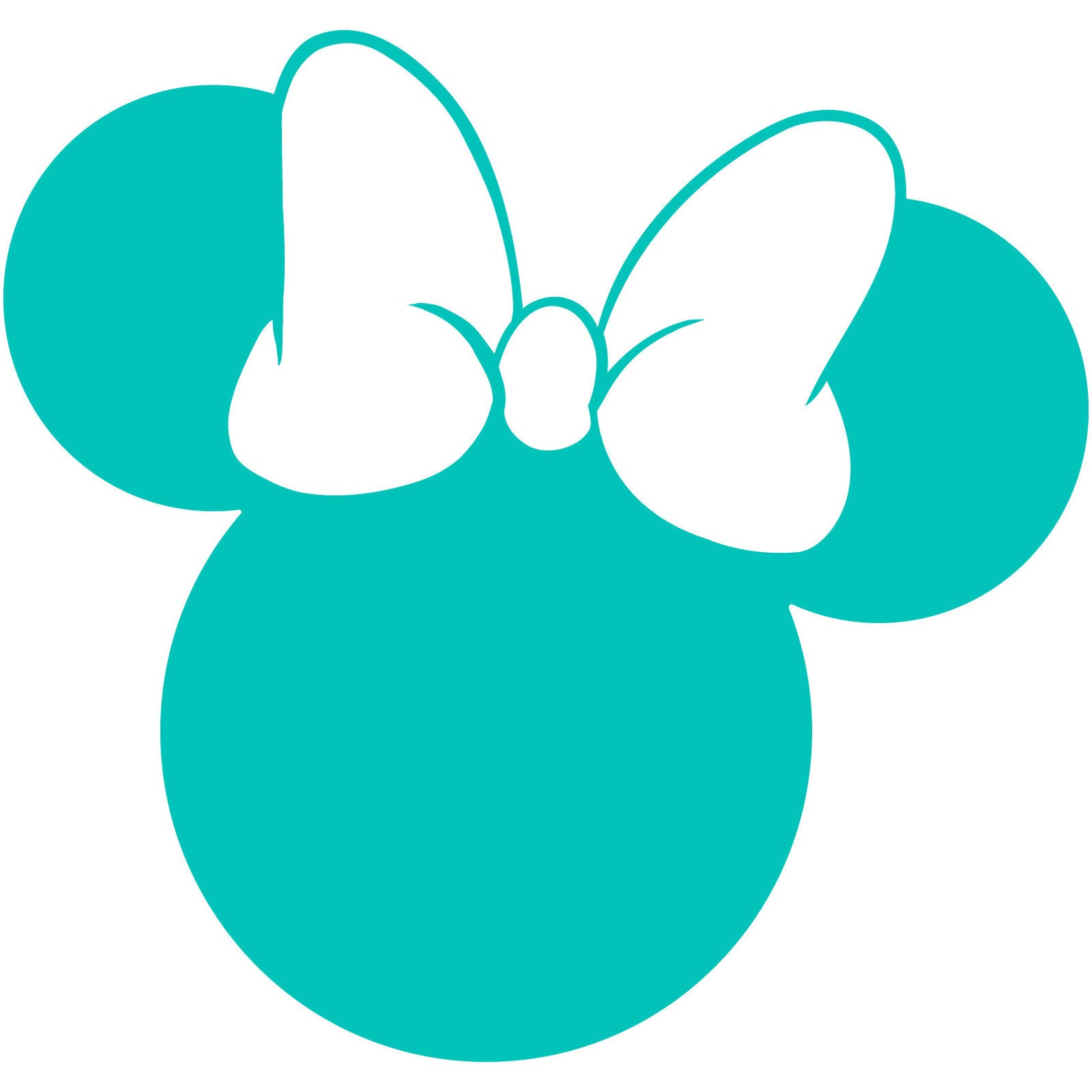 Minnie Mouse Head Vinyl Decal Car Window Bumper Sticker Disney Walt ...