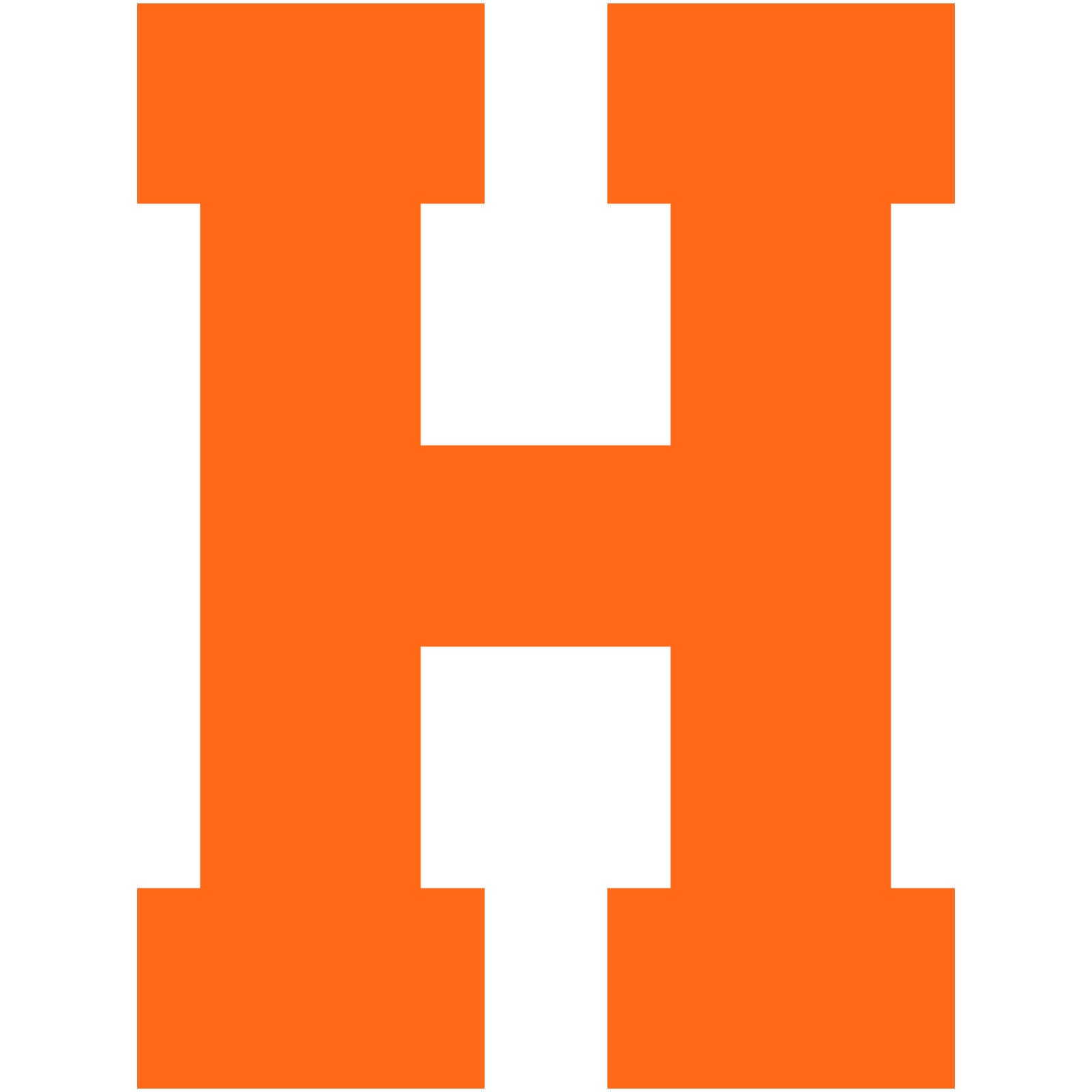 Varsity Letter H Decal Sticker Vinyl Window Laptop College Athletic ...