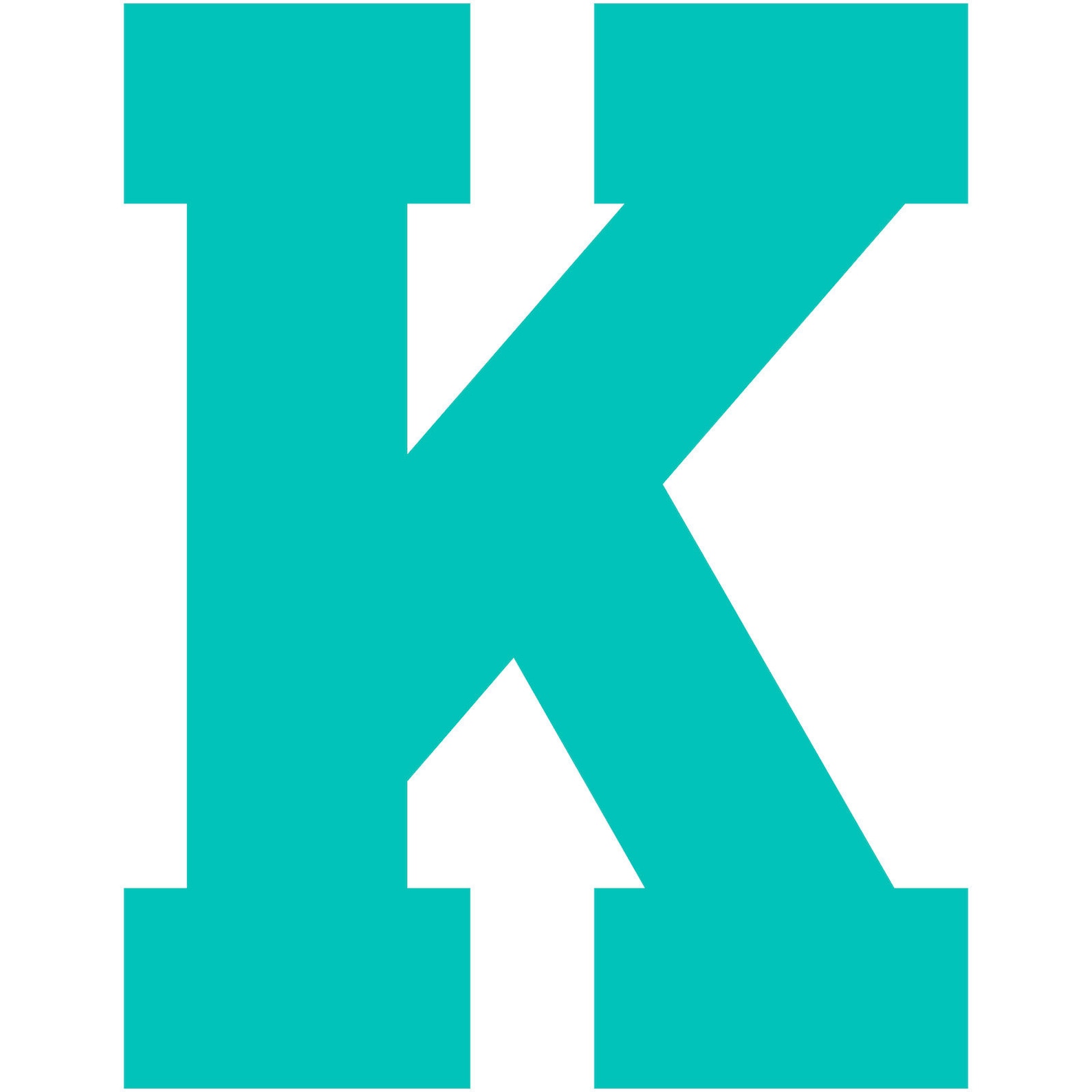 Varsity Letter K Decal Sticker Vinyl Window Laptop College - Etsy