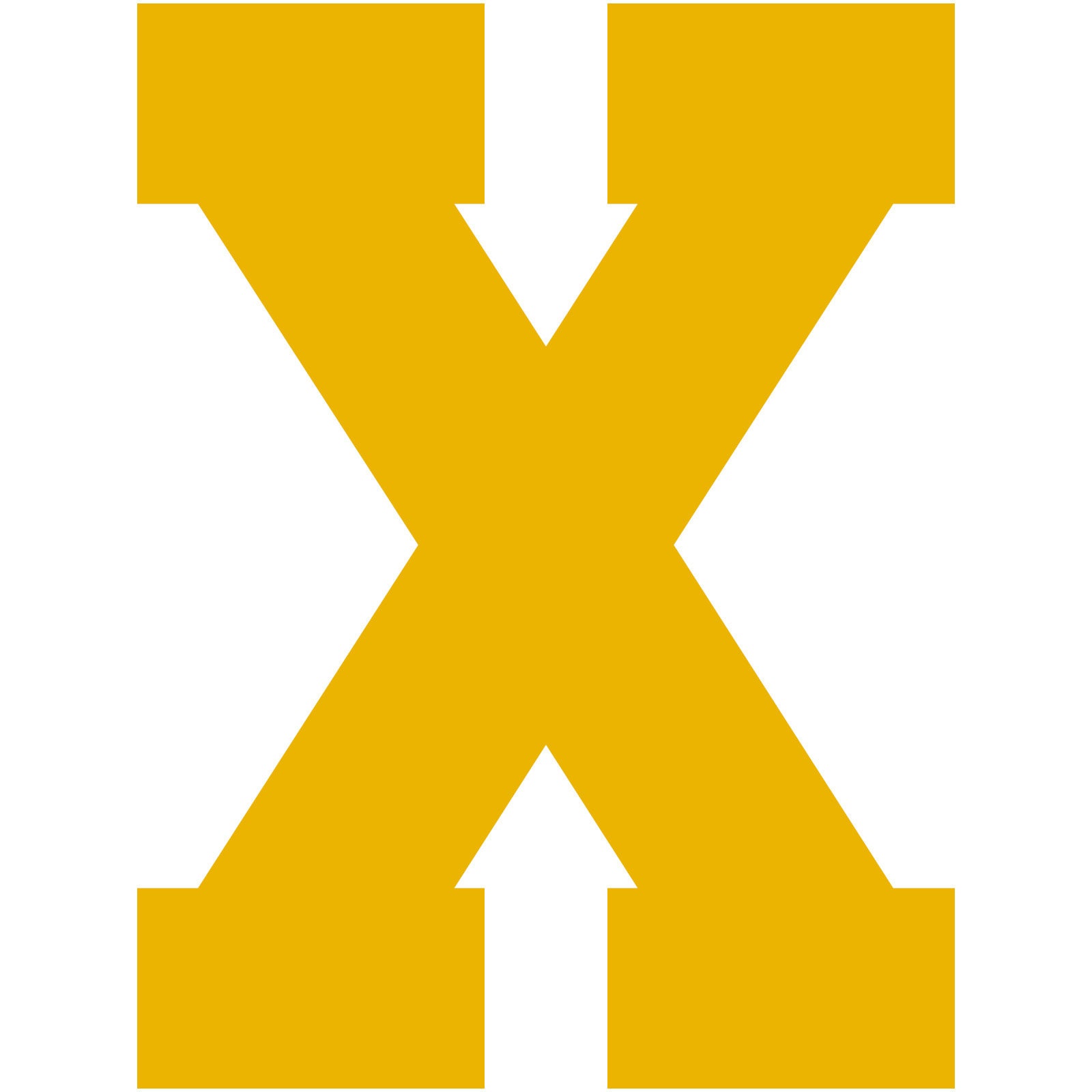 Varsity Letter X Decal Sticker Vinyl Window Laptop College - Etsy