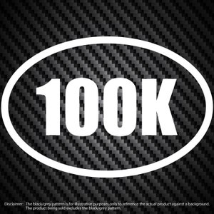 100K Full Marathon Ultramarathon Euro Oval Running Vinyl Decal Car ...