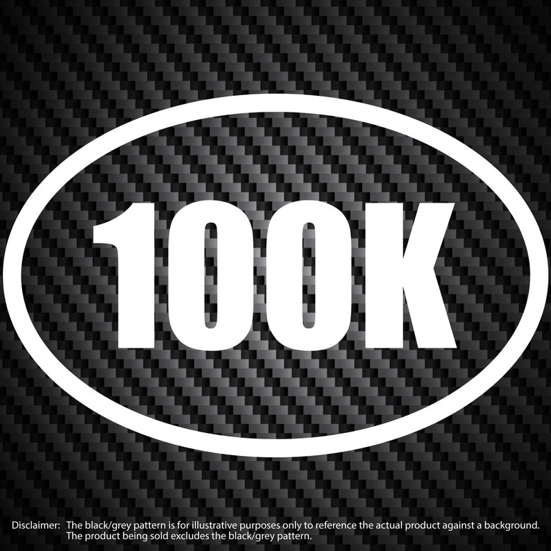 100K Full Marathon Ultramarathon Euro Oval Running Vinyl Decal - Etsy