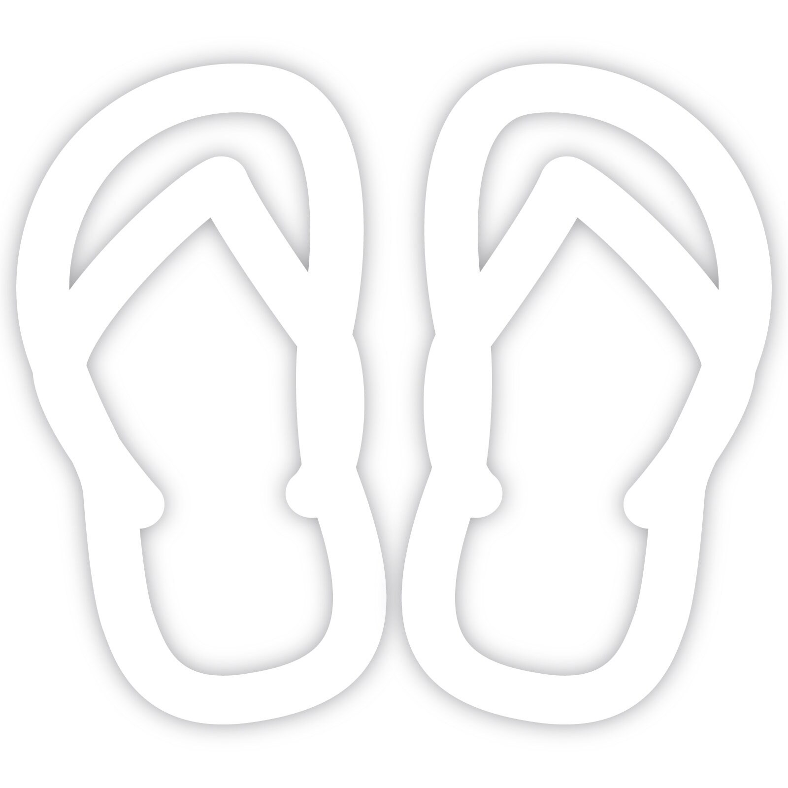 Flip Flop Vinyl Decal Car Window Bumper Sticker Sandals Hawaii - Etsy