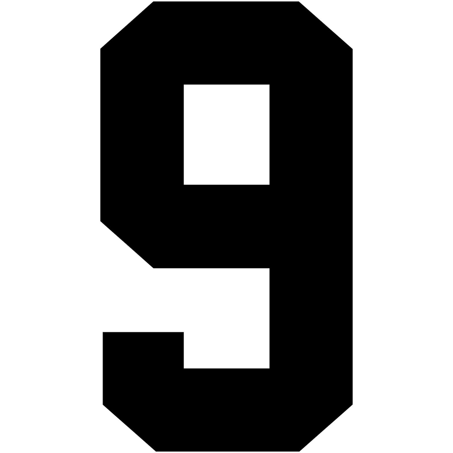 Varsity Number 9 Decal Sticker Vinyl Window Laptop College Athletic ...