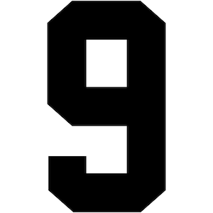 Varsity Number 9 Decal Sticker Vinyl Window Laptop College Athletic ...