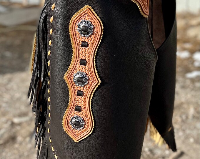 Womens Leather Western Chinks Chaps Charmitas - Etsy