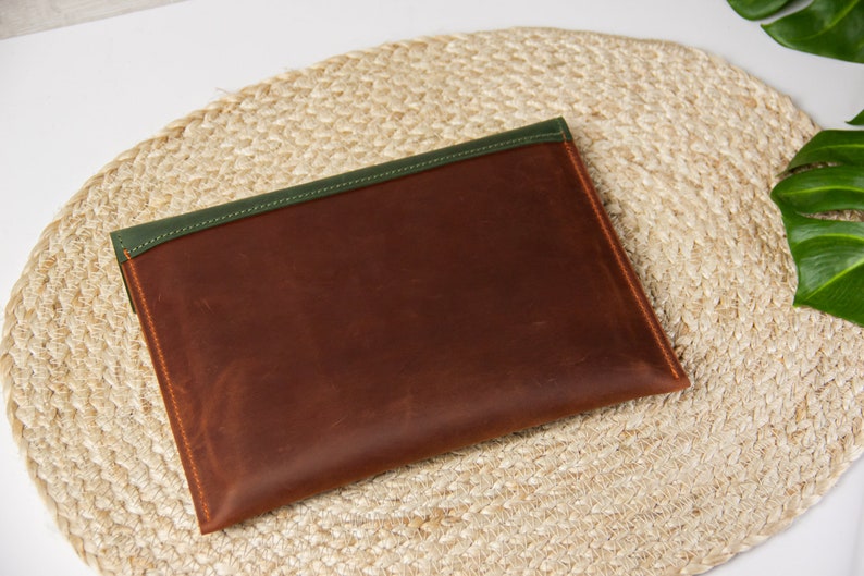 Leather Document Envelope, Handmade Leather Folder, Personalized ...