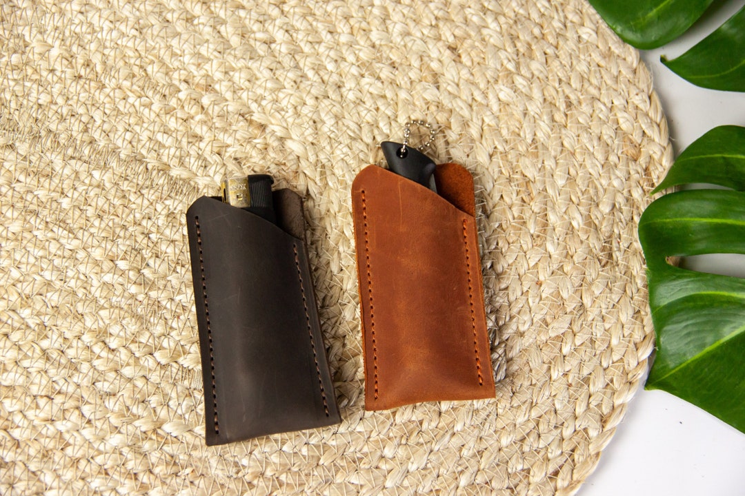 Personalized Leather Edc Pouch, Leather Edc Organizer, Pocket Knife Pouch, Leather Pocket Slip ...