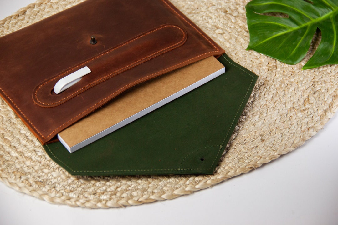 Notebook Sleeve,journal Sleeve,leather Document Holder,handmade Leather ...