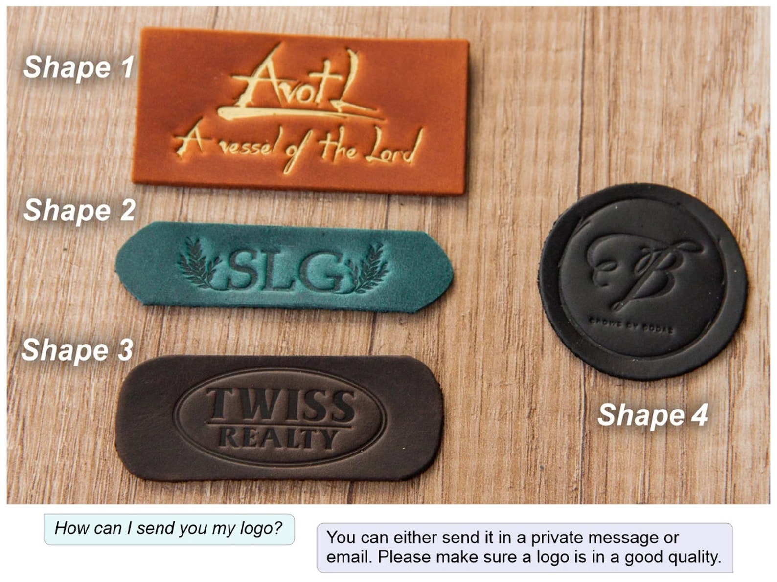 Personalized Leather Labelsleather Name Tagsleather Name - Etsy
