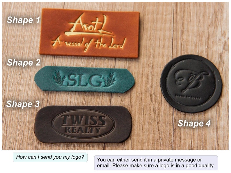 Personalized Leather Labelsleather Name Tagsleather Name - Etsy