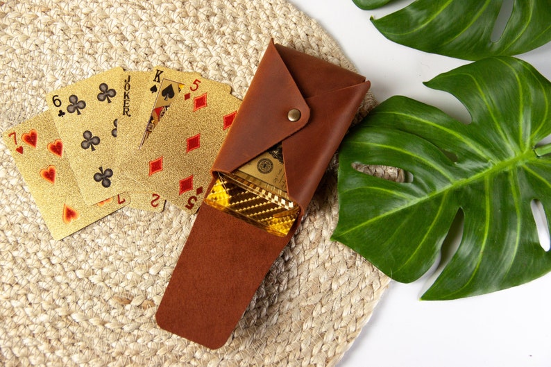 Leather Playing Card Case,personalized Playing Card Case,leather Card ...