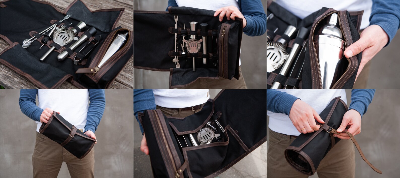 Bartender Roll Bagleather Bartender Bagleather Bartender | Etsy