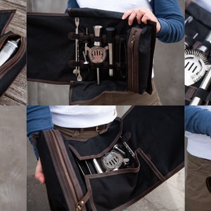 Bartender Roll Bag,leather Bartender Bag,leather Bartender Roll,barman ...