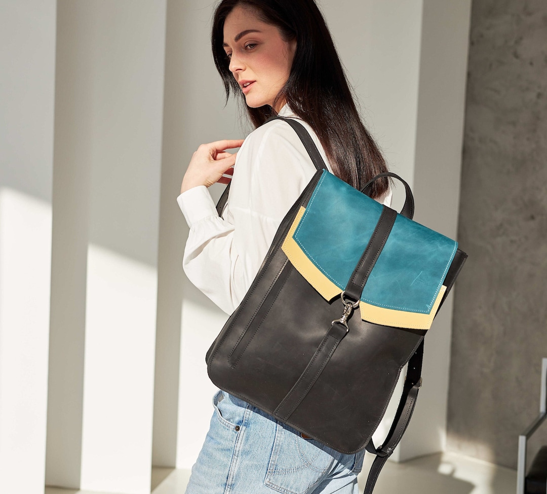 Handmade Leather Laptop Backpack, Custom Womens Backpack, College ...