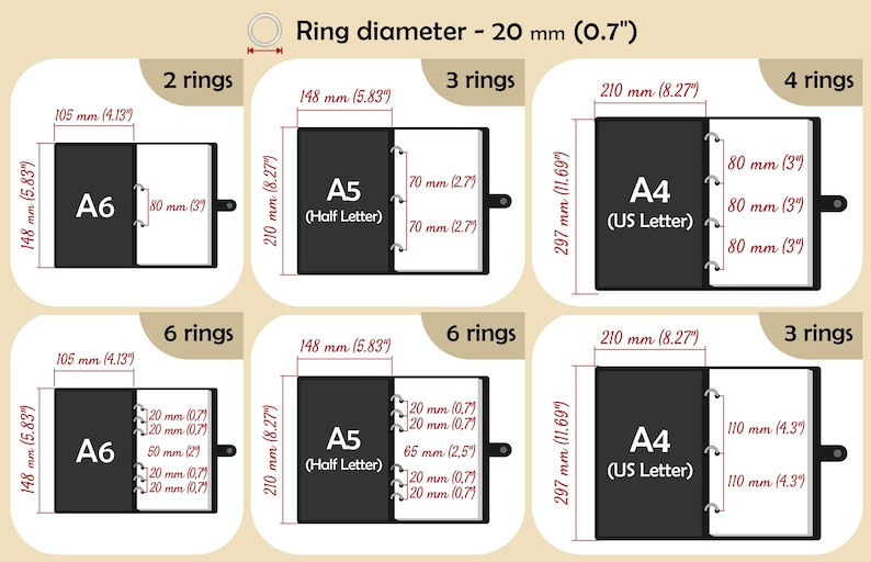 A6 Binder Planner,a5 Binder With Pages,6 Ring Binder Planner,6 Ring ...