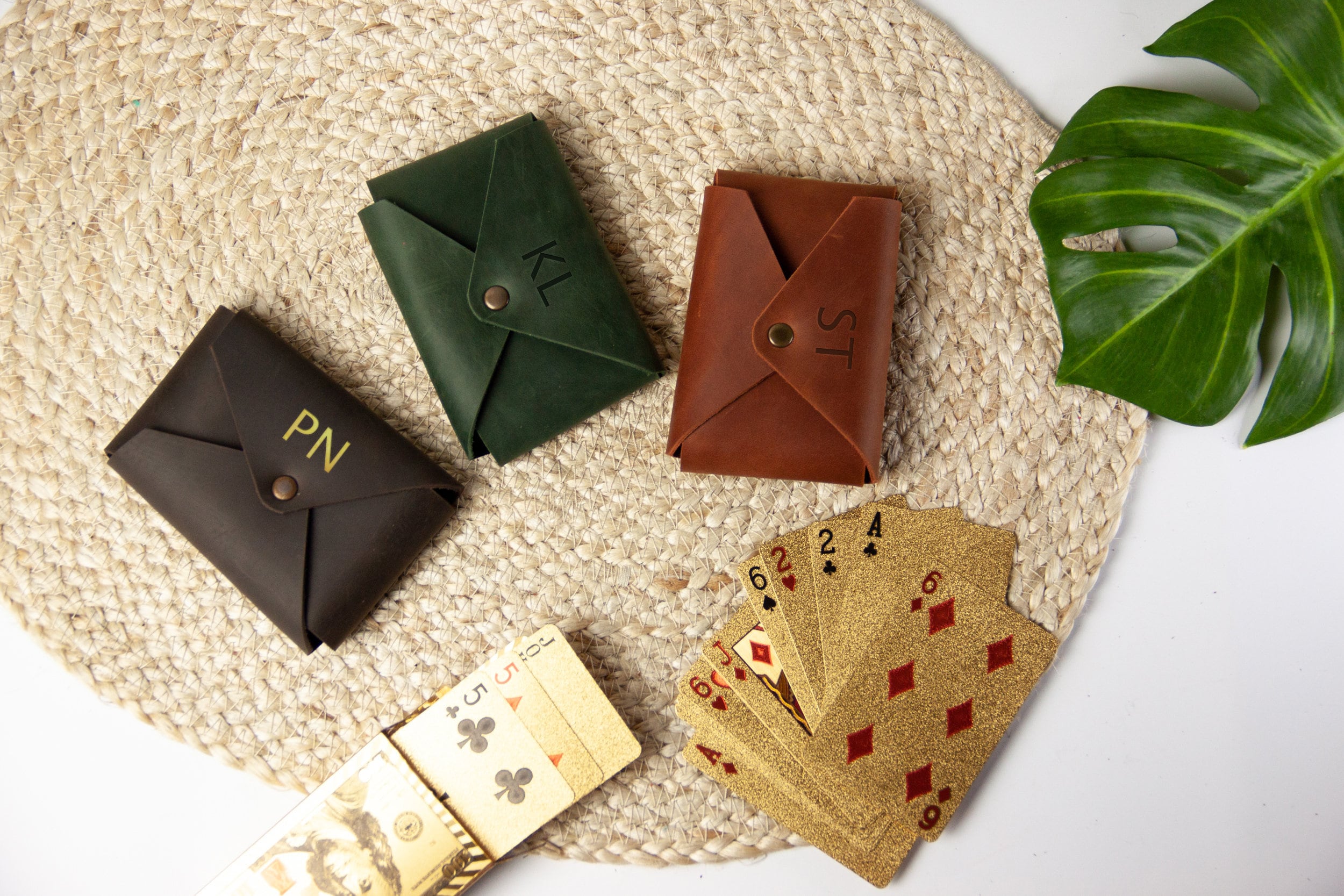 Leather Playing Card Case,personalized Playing Card Case,leather Card ...