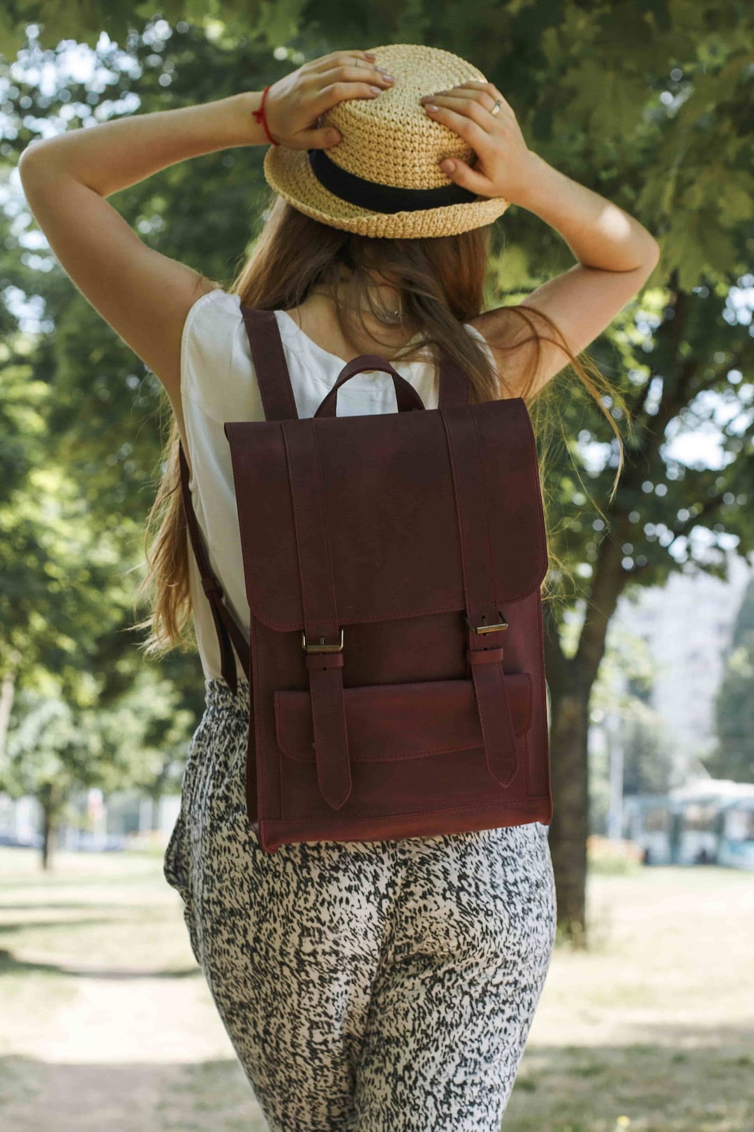 Personalized Leather Laptop Backpack for Women Leather - Etsy