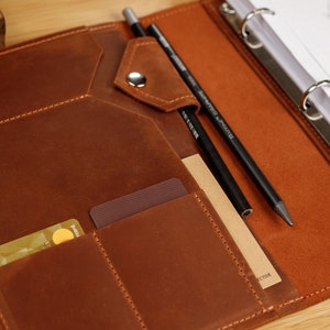 Leather Binder A4,leather Binder Cover,refillable Leather Journal A5 ...