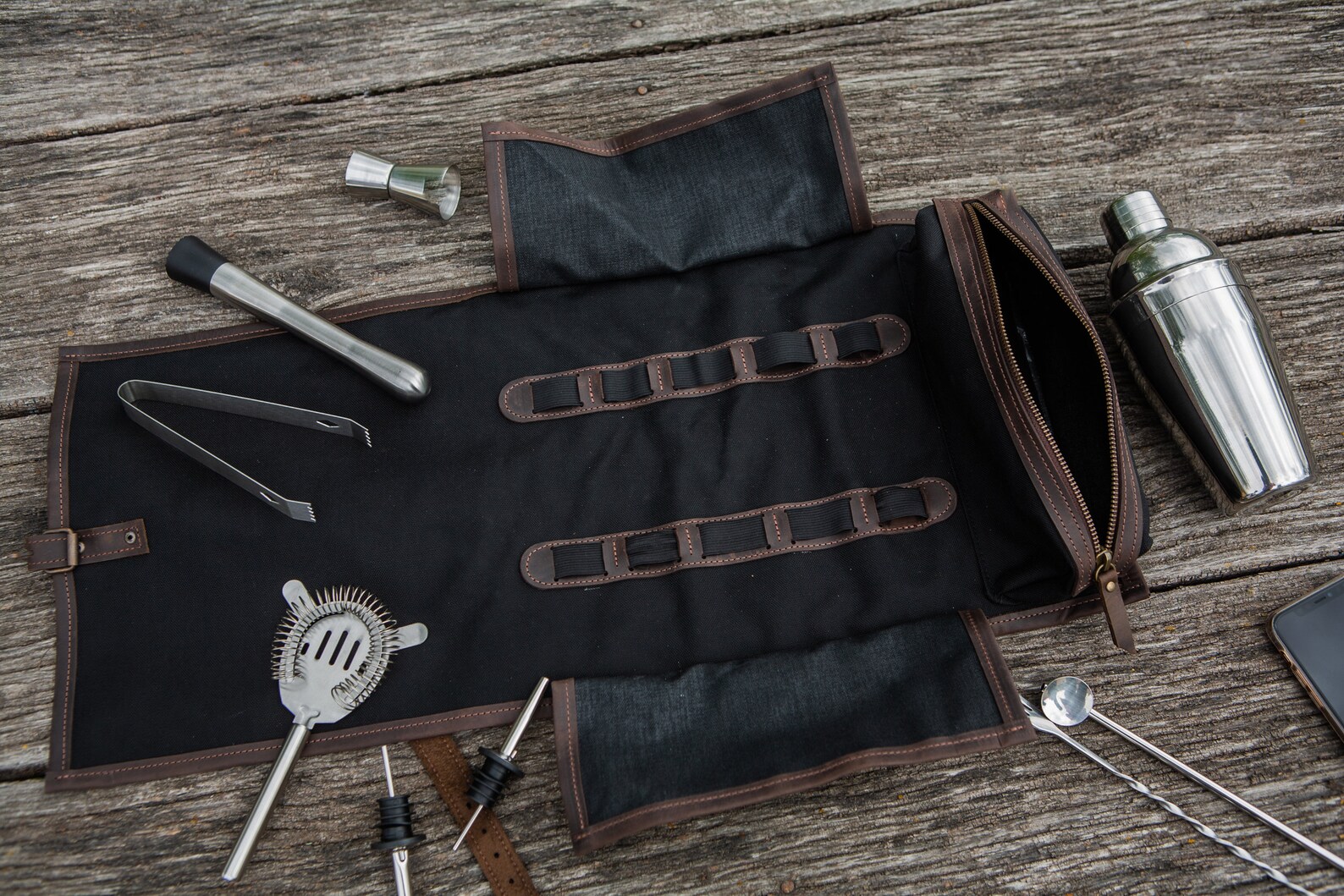 Bartender Roll Bagleather Bartender Bagleather Bartender | Etsy