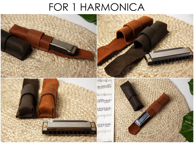 Leather Harmonica Pouch,leather Harmonica Case,leather Harp Case,harmonica Holder,harmonica ...
