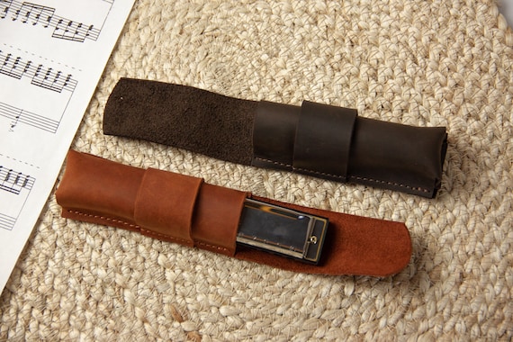 Leather Harmonica Pouchleather Harmonica Caseleather Harp - Etsy