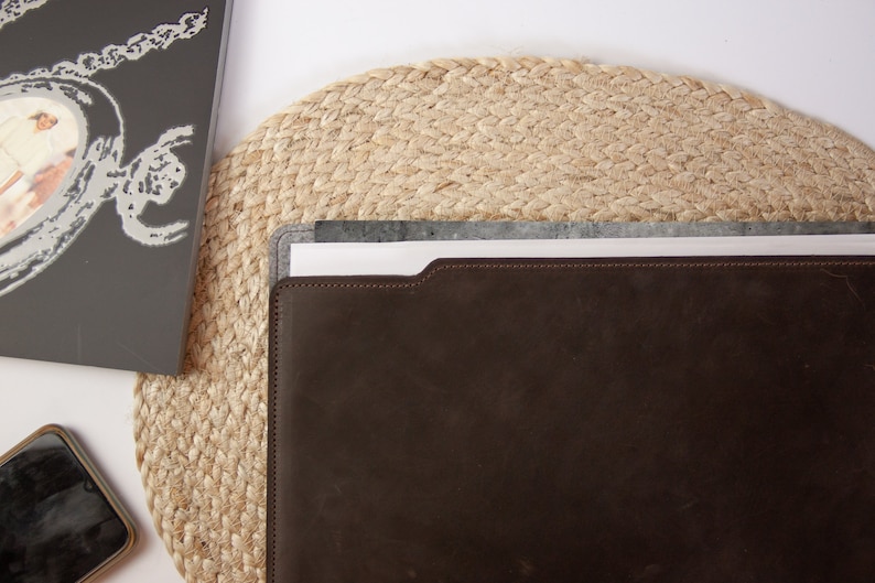 Leather File Folder,handmade Leather Folder,leather Document Holder ...