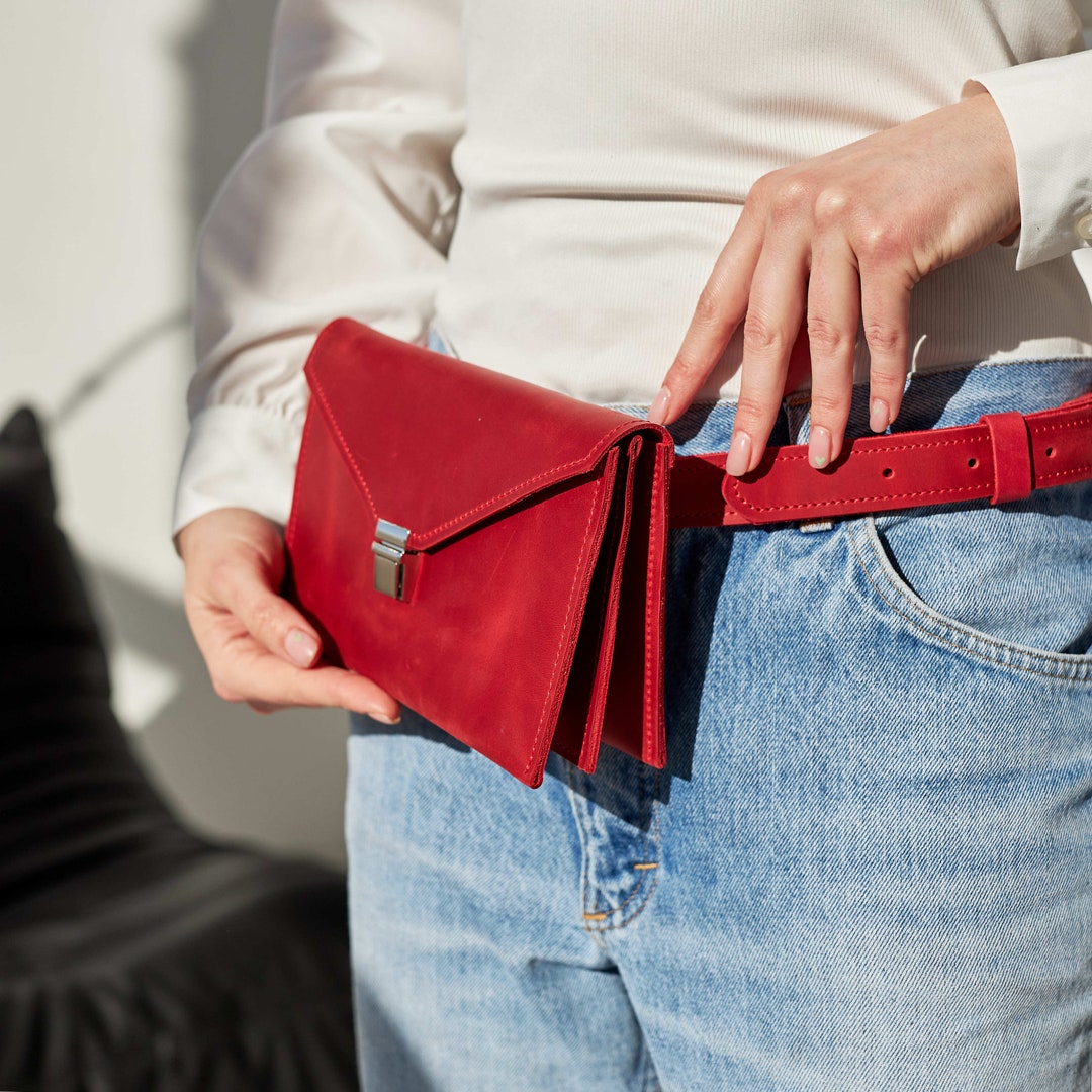 Leather Belt Bag for Women,personalized Belt Bag,leather Hip Bag for ...