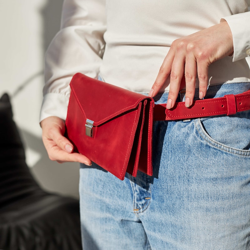 Leather Belt Bag - Etsy