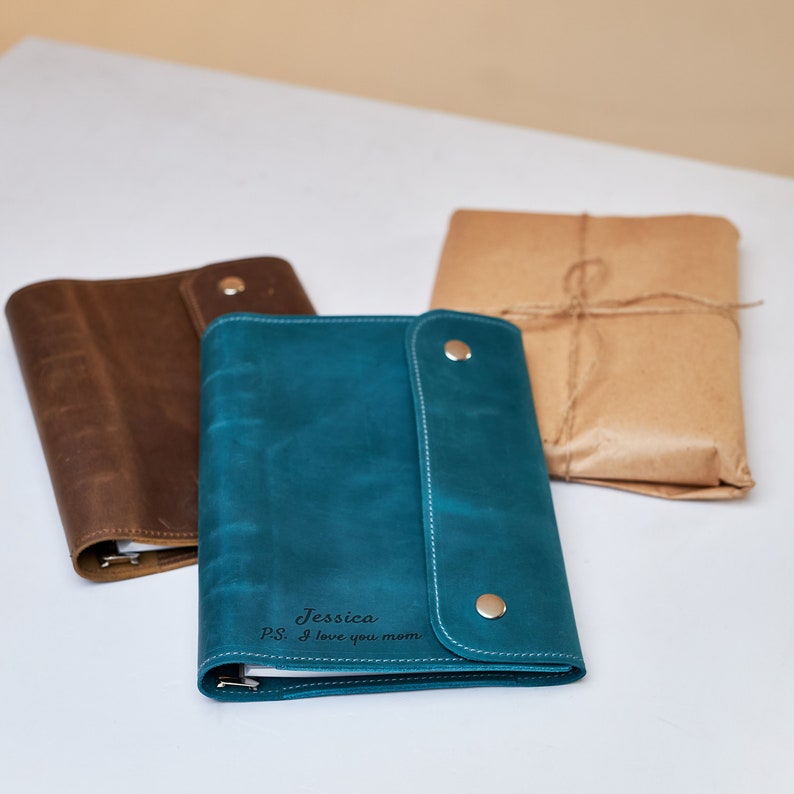 Personalized Binder A4, Refillable Leather Journal, Leather Binder ...