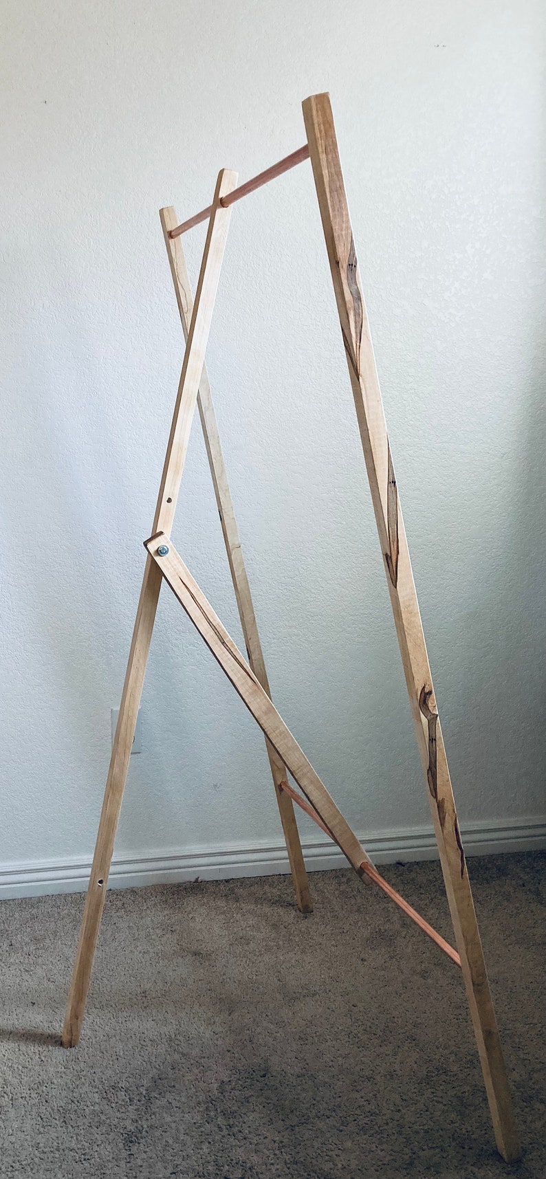 Collapsible Clothing Rack BUILD PLANS. Not a Physical Rack. Wood and ...