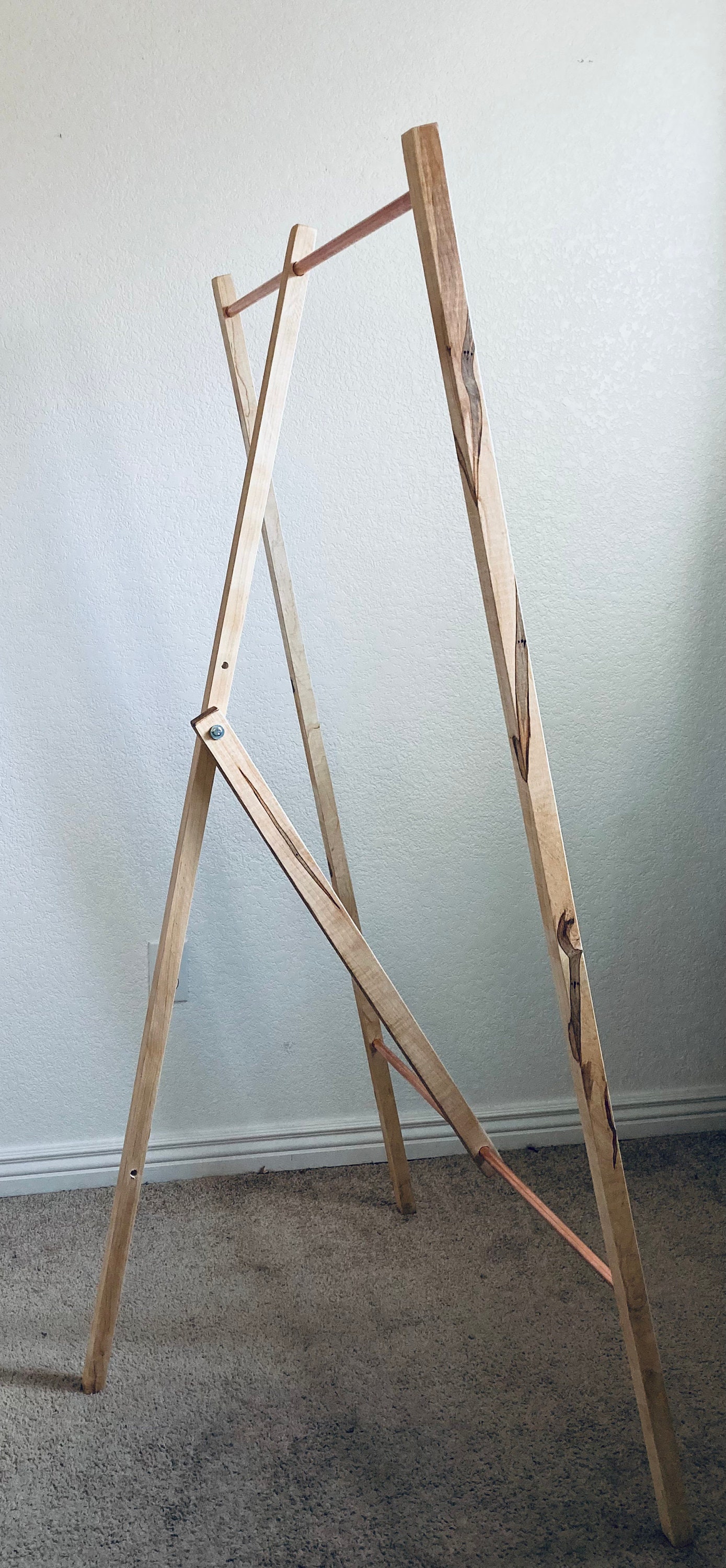 Collapsible Clothing Rack BUILD PLANS. Not a Physical Rack. Wood and ...