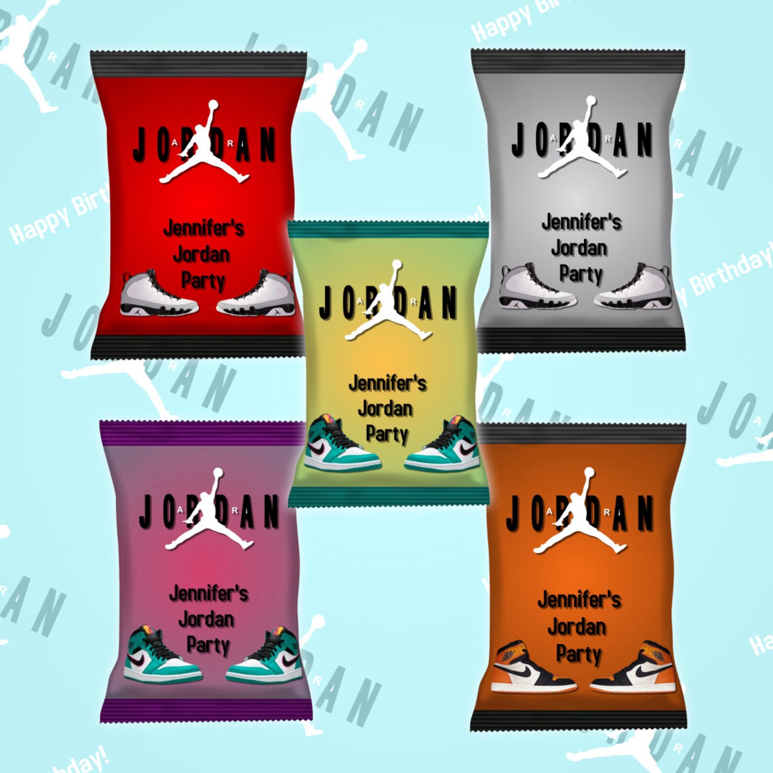 Air Jordan Chip Bag Cover Bundle Printable - Etsy