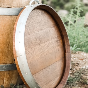 Wildflower Wine Barrel Top Tray - Etsy