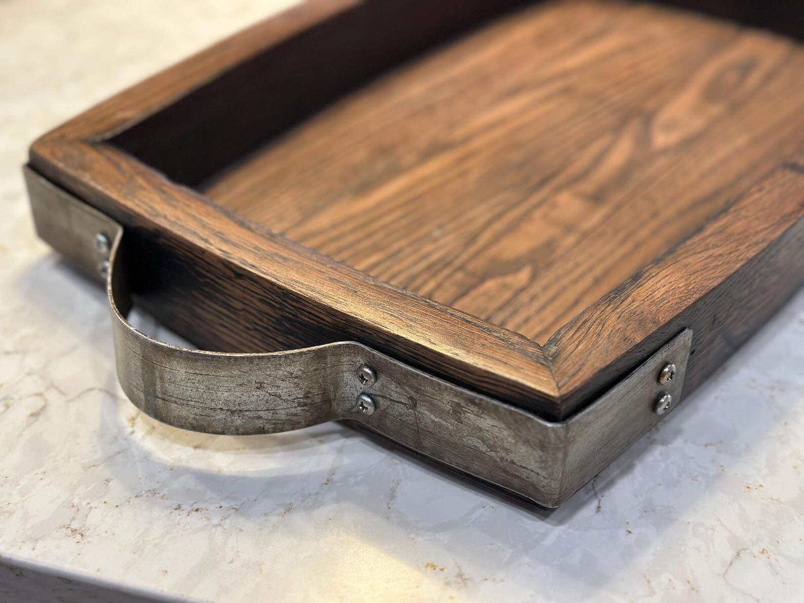 Wine Barrel Tray With Barrel Ring Handle - Etsy