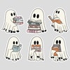Reading Ghost Sticker, Cute Ghost Sticker, Aesthetic Ghost Sticker ...