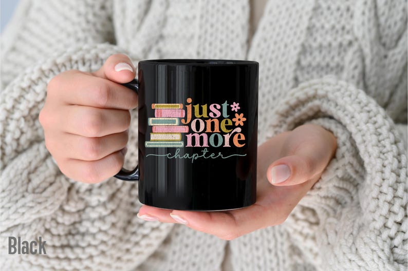 Personalized Just One More Chapter Mug, Custom Floral Book Coffee Mug ...