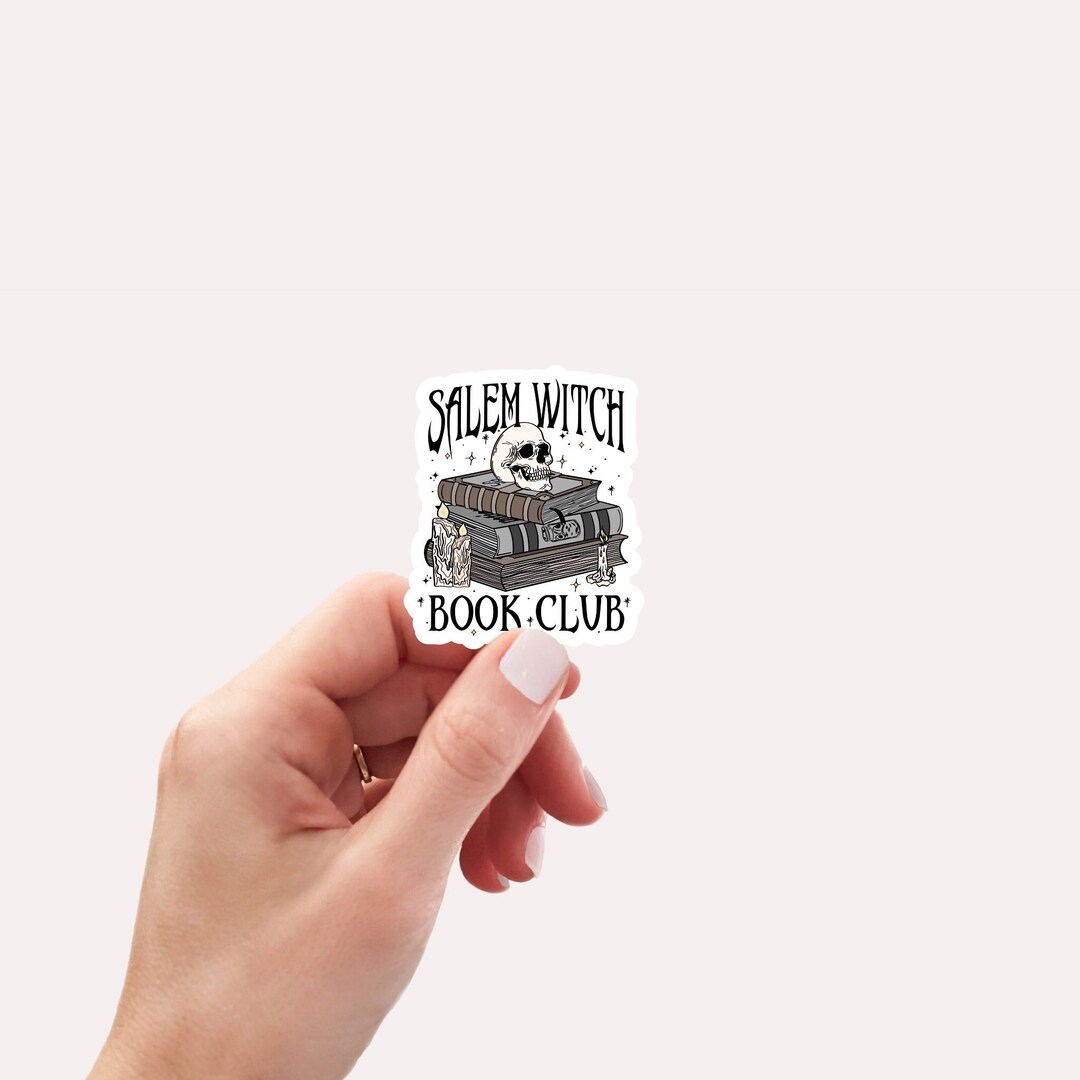 Salem Witch Book Club Sticker, Salem Massachusetts Sticker, Salem ...
