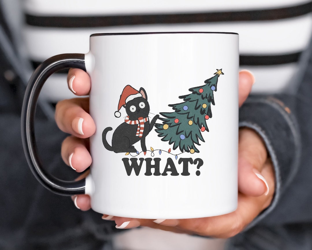 Christmas Cat Mug, Cat Lover Mug, Holiday Mug, Christmas Mug, Cat Gift ...