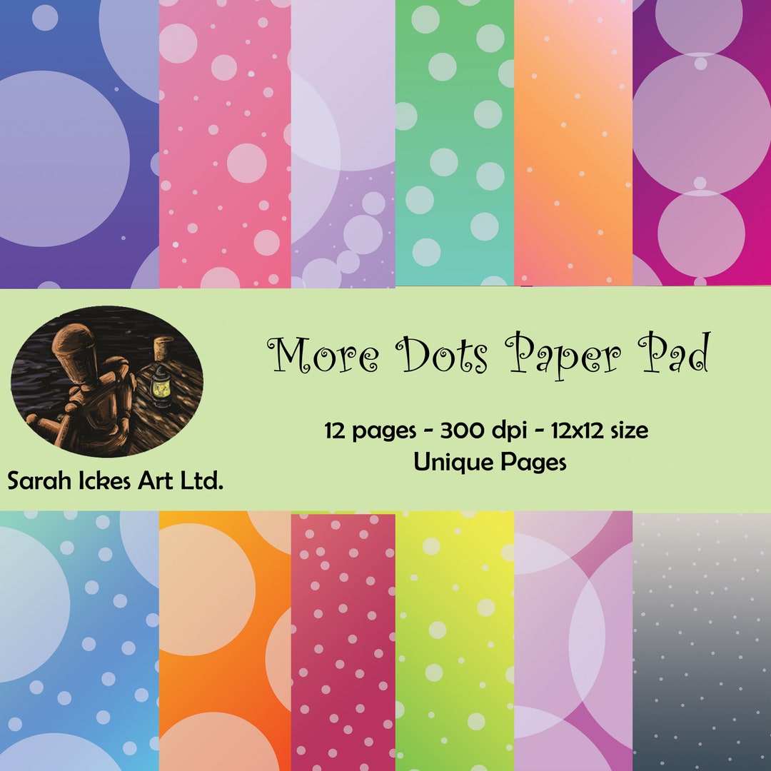 More Dots Printable Scrapbooking Paper - All Colors - White Dots ...