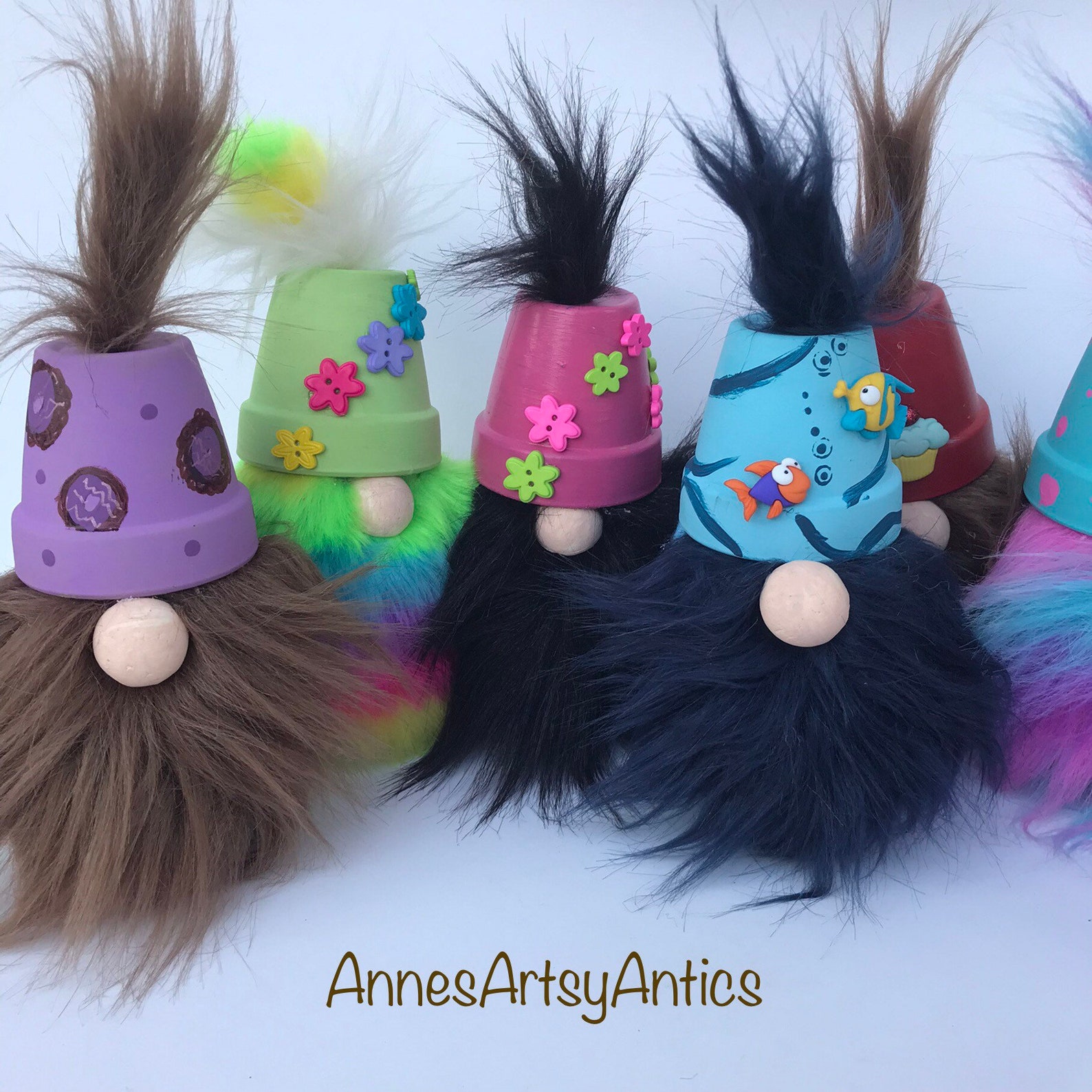 Pot Head Gnome-clay Pot Gnome-flower Pot Gnome-gnome - Etsy