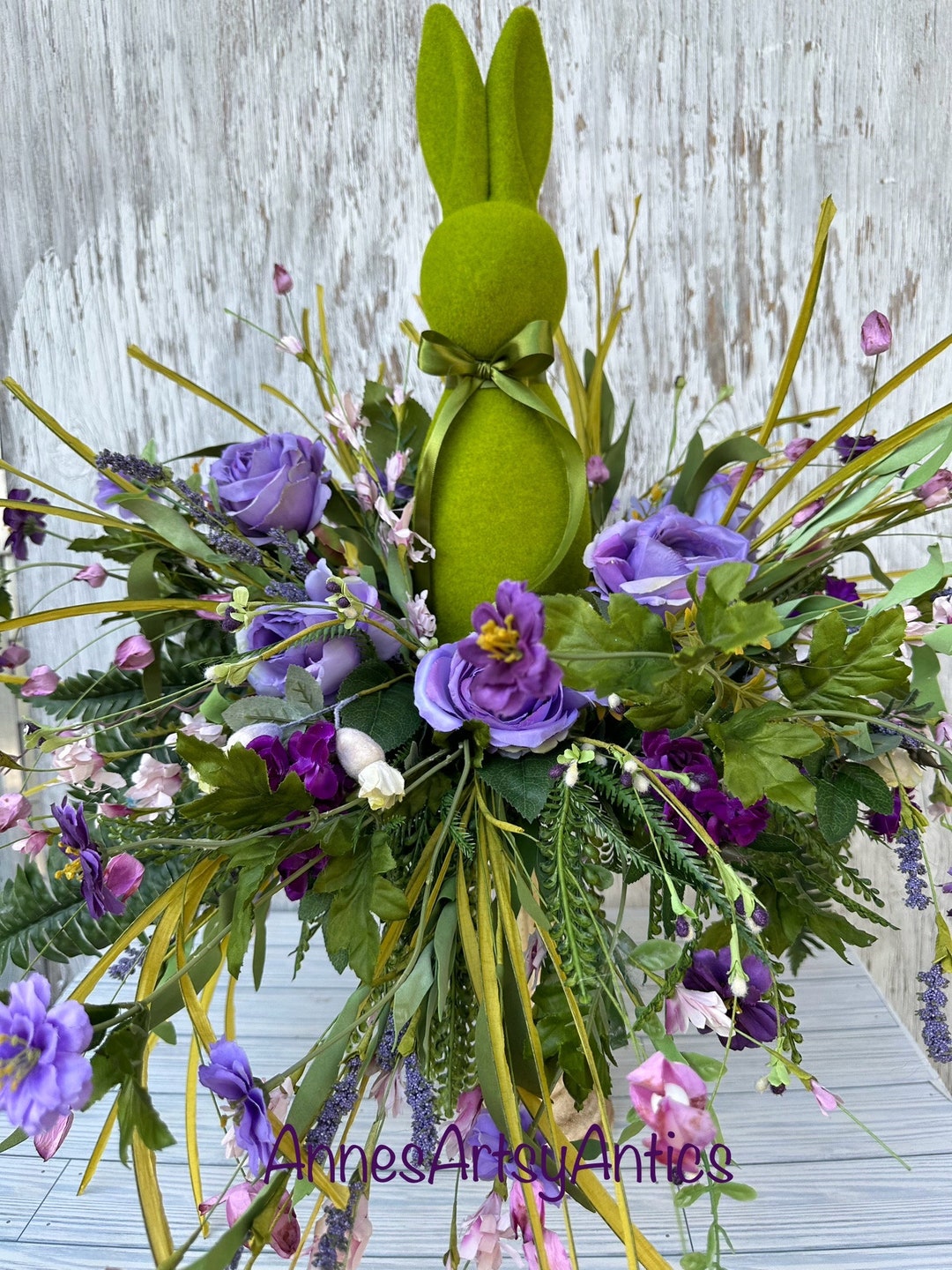 Bunny Floral-spring Bunny-bunny Centerpiece-bunny Tablescape-easter ...