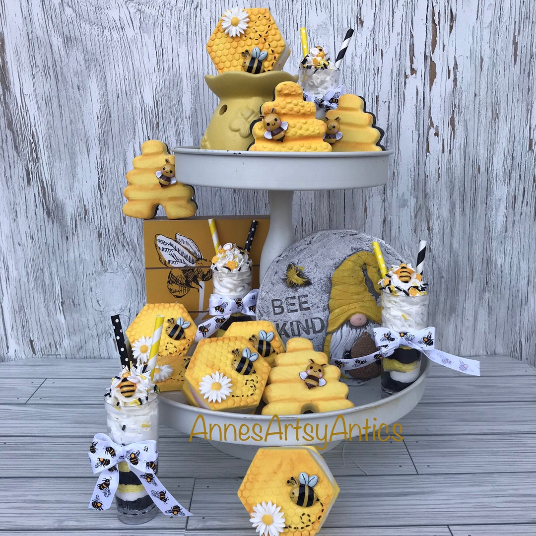 Bee Hive Cookie-hive and Honeycomb Cookies-bee Kind Cookie Macaron-bee Decor for Tiered Tray-bee ...