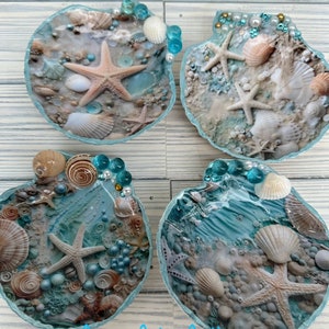 Seashell Scallop Dish-ring Dish-scallop Tray-scallop Shell Trinketdish ...