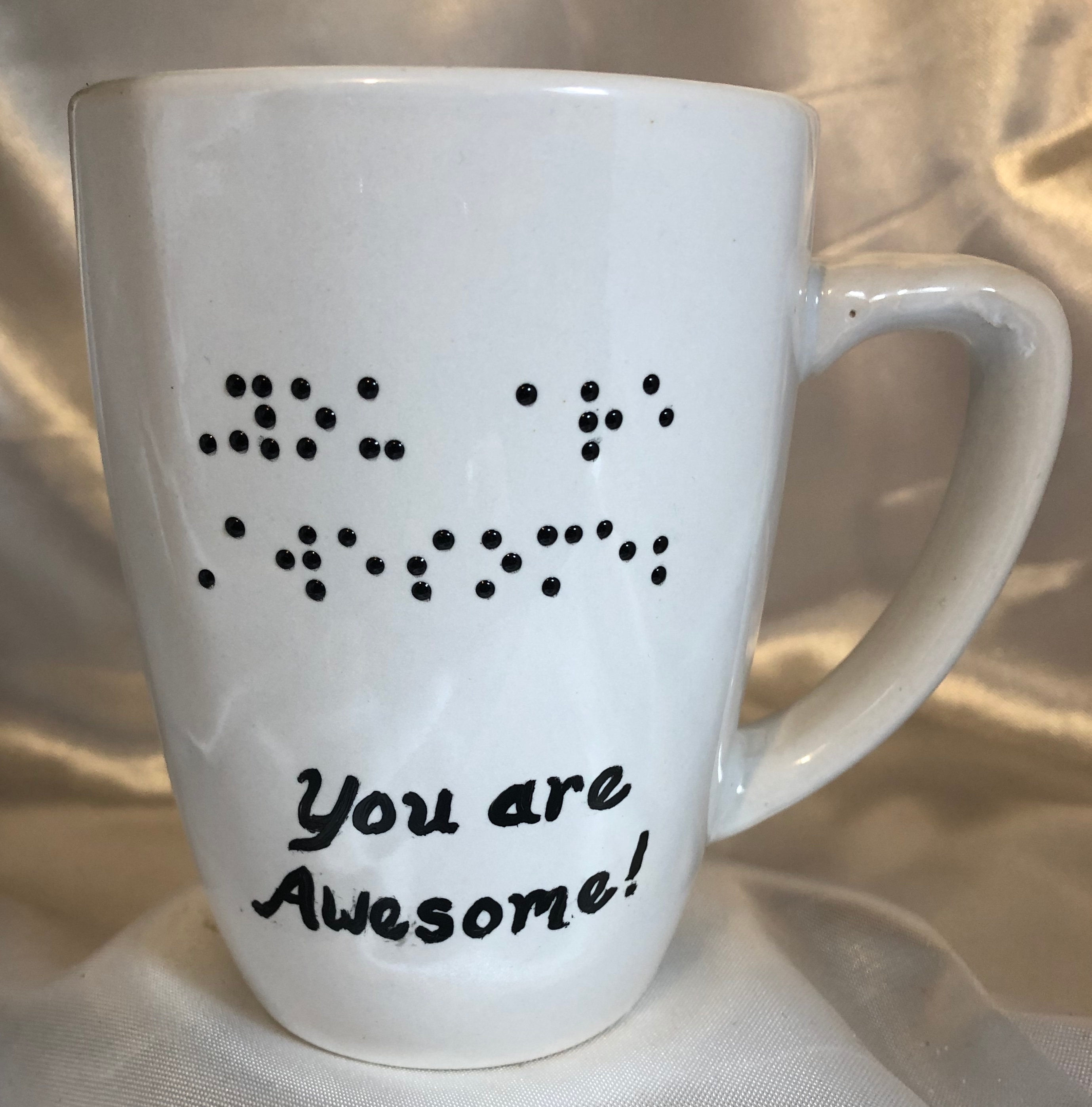 Braille Gifts, Rainbow Heart, RAISED DOT Braille, "you Are Awesome ...