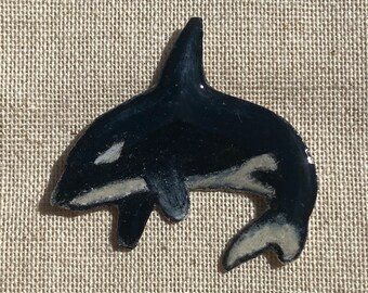 Killer Whale Brooch Killer Whale Pin Killer Whale Jewelry Whale Brooch ...